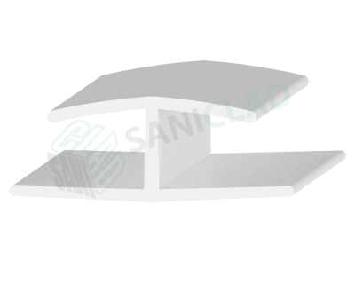 3m Two Part Plastic PVC Coving - 65mm - Saniclad Hygienic Wall Cladding ...
