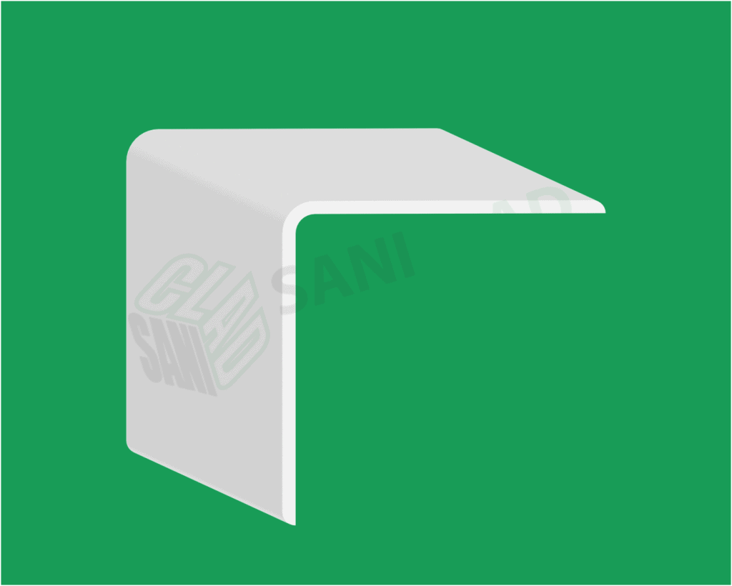 25mm x 25mm External PVC corner - Saniclad Hygienic Wall Cladding Experts