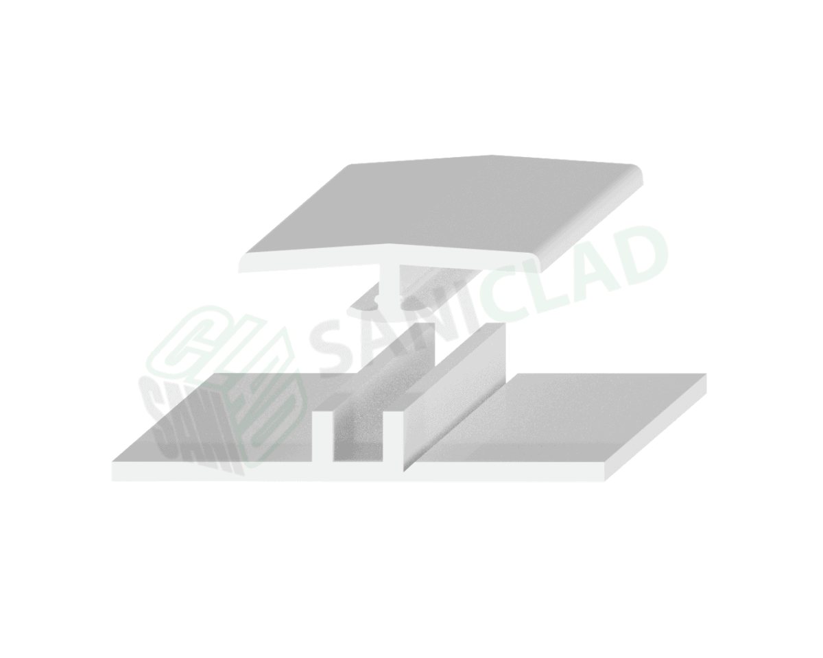 "H" Section Joining Strip (Two Part) - Saniclad Hygienic Wall Cladding ...