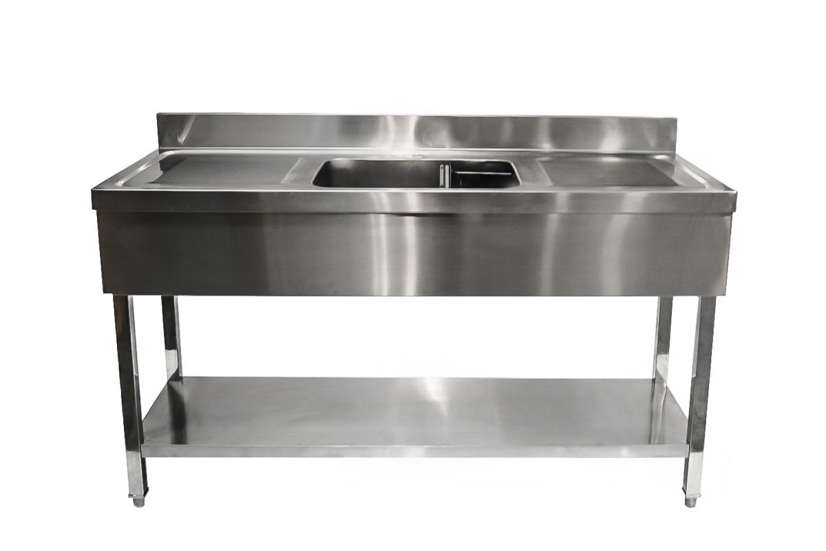Commercial Sink Double Drainer Stainless Steel 1500mm